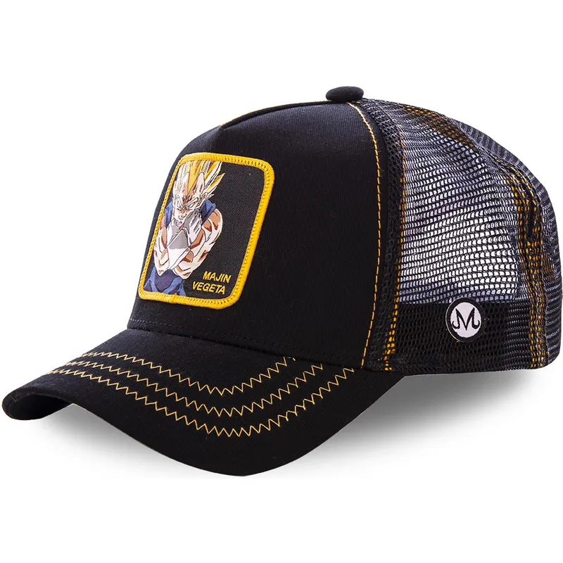 Capslab Majin Vegeta MV2 Dragon Ball Black Trucker Hat: Caphunters.ie
