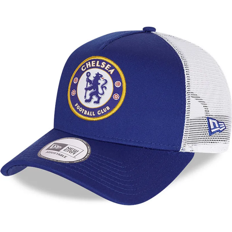New Era Cotton A Frame Chelsea Football Club Blue Trucker Hat ...