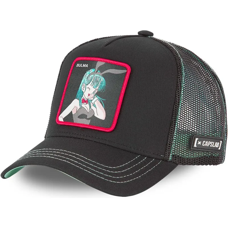 Capslab Bulma DB3 BUL1 Dragon Ball Black Trucker Hat: Caphunters.ie