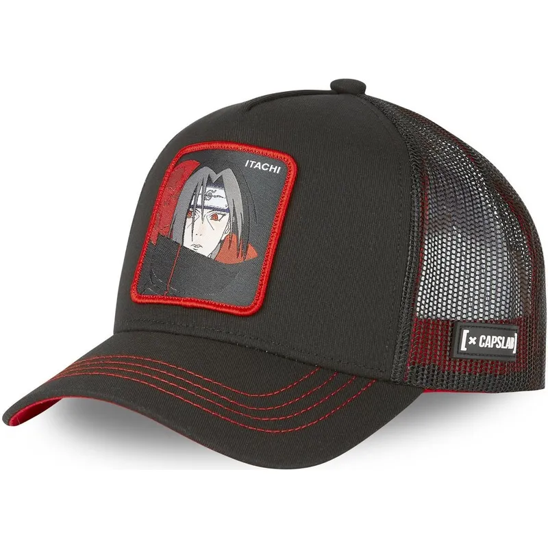 Capslab Itachi Uchiha ITA1 Naruto Black Trucker Hat: Caphunters.ie