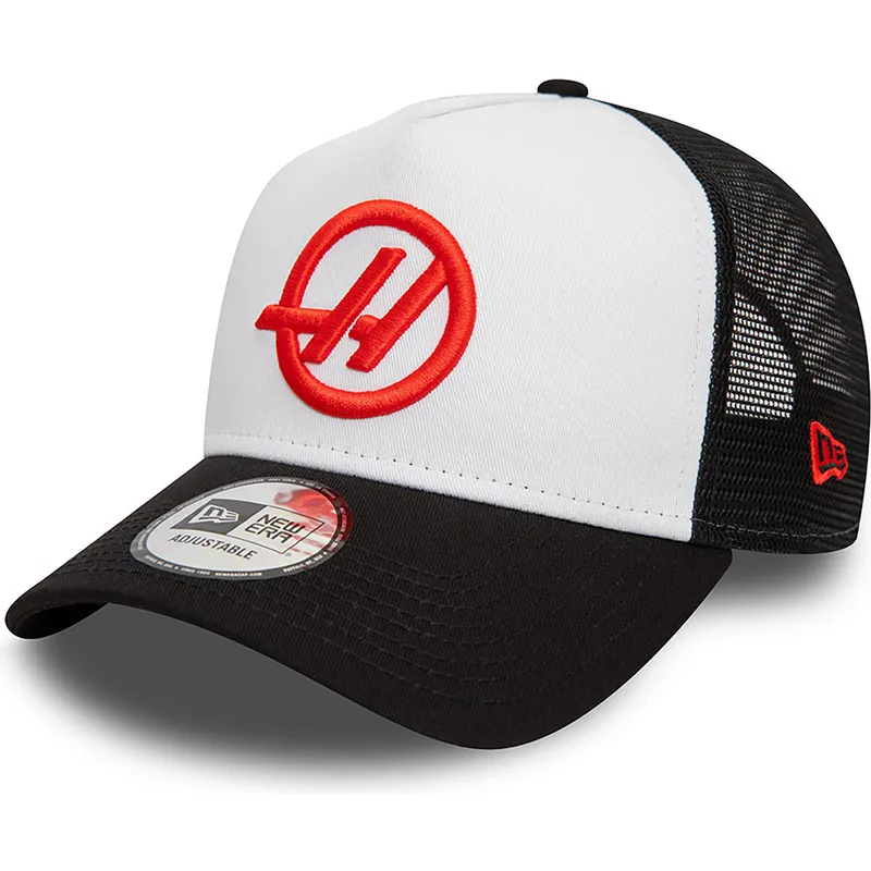New Era E Frame Haas F1 Team Formula 1 White and Black Trucker Hat ...