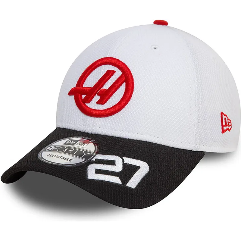 New Era Curved Brim Nico Hulkenberg 9FORTY Haas F1 Team Formula 1 White ...