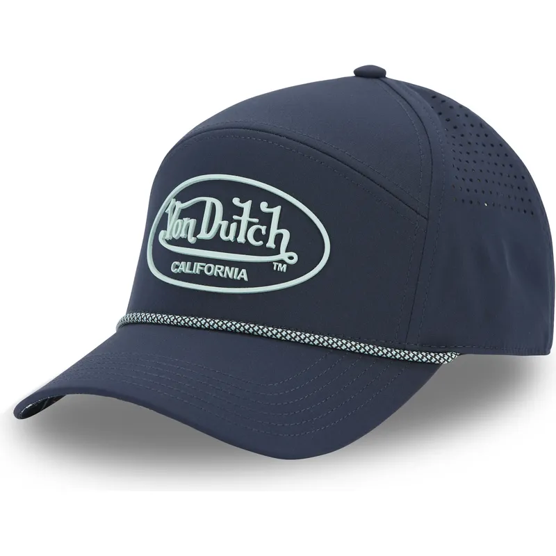 Von Dutch Curved Brim CORD01 Navy Blue Adjustable Cap: Caphunters.ie